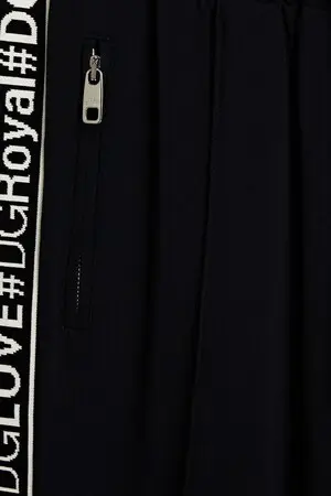 Dolce & Gabbana Stretch-crepe Track Pants With Monogrammed Trims