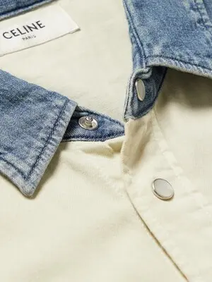 Celine Two-tone Denim Western Shirt