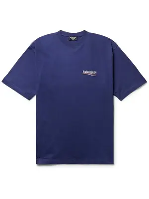 Balenciaga Oversized Logo-print Cotton-jersey T-shirt