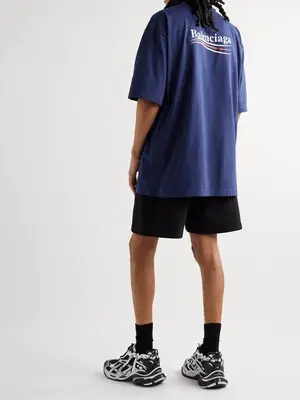 Balenciaga Oversized Logo-print Cotton-jersey T-shirt