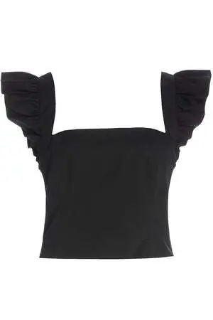 Cara Cara Hyannis Cotton-poplin Top - Black