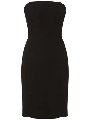 Moschino Crêpe Bustier Midi Dress - Black