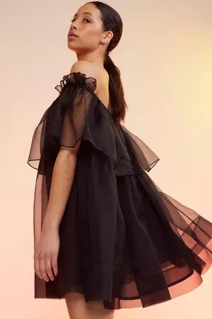 open lace back dress Cynthia Rowley