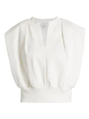 3.1 Phillip Lim French Terry Cropped Top - White