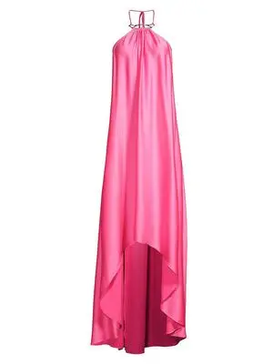 Ramy Brook Women's Jupiter Halter High-Low Dress - Wild Pink  - Wild Pink