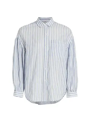 Rails Women's Janae Striped Button-Front Shirt - Lighthouse Stripe  - Lighthouse Stripe