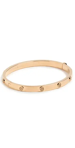Tory Burch Thin Icon Hinge Bracelet - Tory Gold