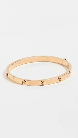 Tory Burch Thin Icon Hinge Bracelet - Tory Gold