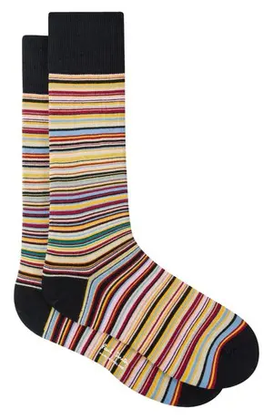 PAUL SMITH Paul Smith Stripe Cotton-Blend Crew Socks