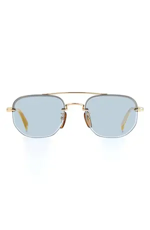 DB EYEWEAR BY DAVID BECKHAM David Beckham Eyewear 53mm Geometric Sunglasses Gold Beige