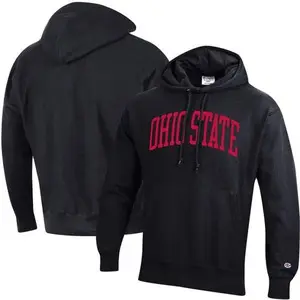 Champion Ohio State Buckeyes Team Arch Reverse Weave Pullover Hoodie - Black