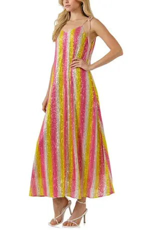 Endless Rose Stripe Sequin Maxi Dress