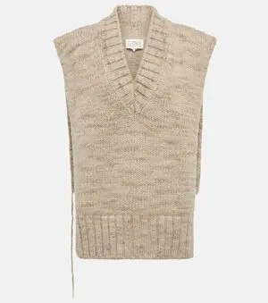 MAISON MARGIELA Alpaca, Cotton, And Wool Sweater Vest - Beige
