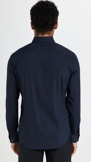 Theory Sylvain Good Cotton Shirt - Eclipse