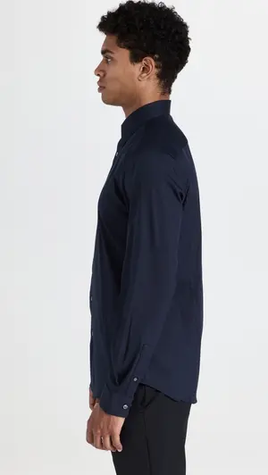 Theory Sylvain Good Cotton Shirt - Eclipse