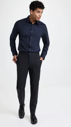 Theory Sylvain Good Cotton Shirt - Eclipse