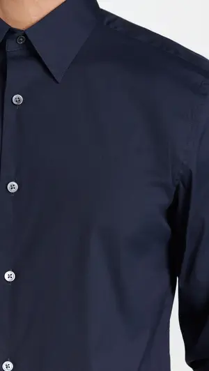 Theory Sylvain Good Cotton Shirt - Eclipse