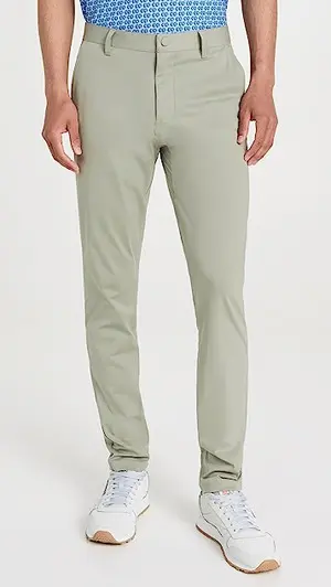 RHONE Slim Fit Commuter Trousers - Sage Green