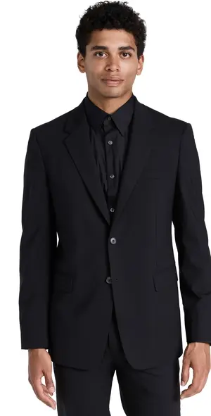 Theory Chambers Stretch Wool Blazer Black