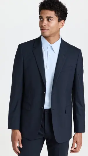 Theory Chambers Stretch Wool Blazer - Navy