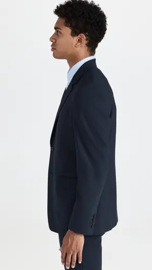Theory Chambers Stretch Wool Blazer - Navy