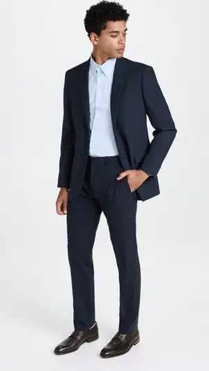 Theory Chambers Stretch Wool Blazer - Navy