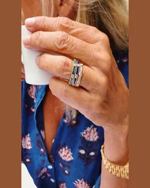 VILTIER Rayon Ring In Lapis Lazuli, Yellow And Diamonds