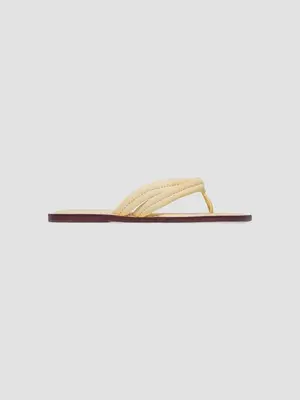 Bernardo Miami Leather Thong Sandals Vanilla
