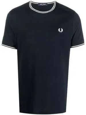Fred Perry Logo-embroidered T-shirt - Blue