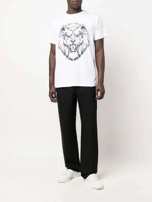 BILLIONAIRE Lion-print Short-sleeved T-shirt - White