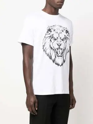 BILLIONAIRE Lion-print Short-sleeved T-shirt - White