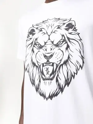 BILLIONAIRE Lion-print Short-sleeved T-shirt - White