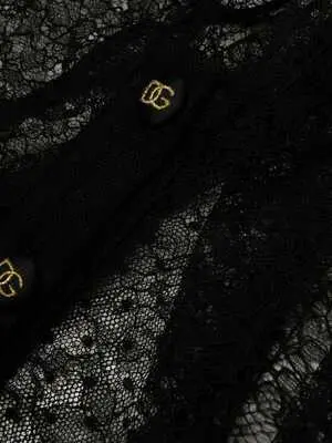 Dolce & Gabbana Plunging Sheer Lace Bodysuit