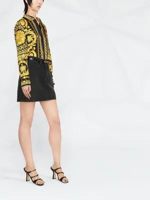 Versace Barocco Silk Shirt - Black