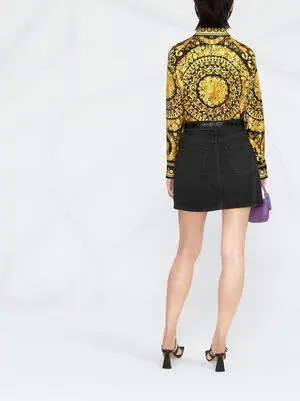 Versace Barocco Silk Shirt - Black