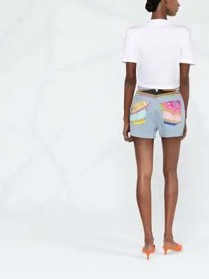 Versace Embellished-logo Safety-pin T-shirt
