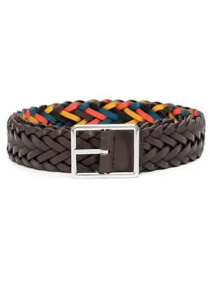 Paul Smith Reversible Braided Belt - Brown