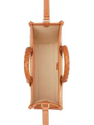 Burberry Mini Raffia Freya Tote Bag