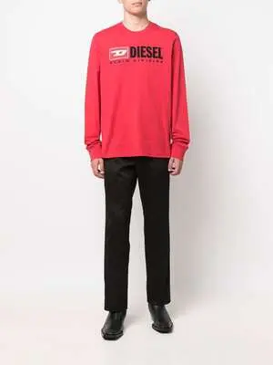 DIESEL® Logo-print Long-sleeve Sweatshirt