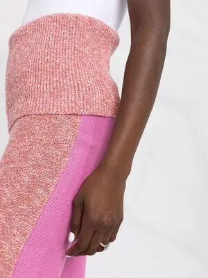 Off-White Diag-stripe Knit Trousers - Pink