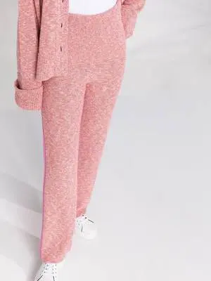 Off-White Diag-stripe Knit Trousers - Pink