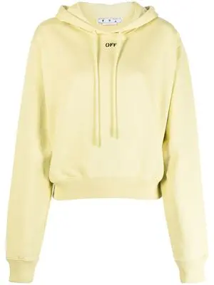 Off-White Off-stamp Cropped Hoodie