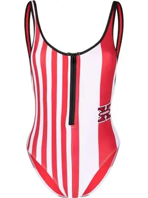 DIESEL® Stripe-print Swimsuit - Red