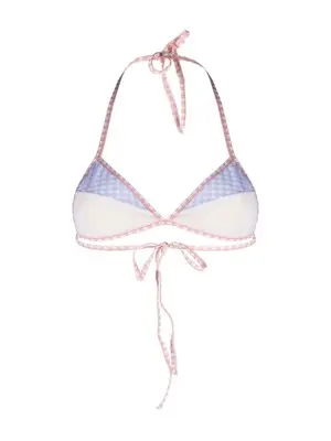 DIESEL® Check-print Bikini Top