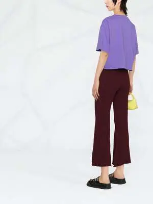 1017 Alyx 9sm Logo-print Cropped T-shirt - Purple