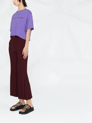 1017 Alyx 9sm Logo-print Cropped T-shirt - Purple