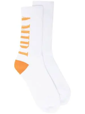 Amiri Logo-print Socks - White