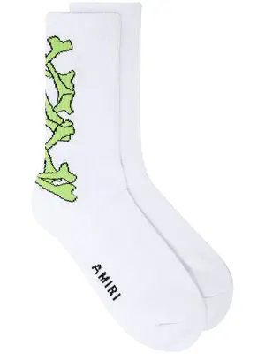 Amiri Logo-print Socks - White