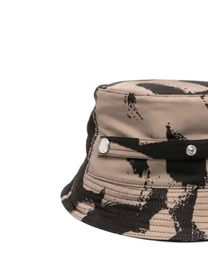 Alexander McQueen Graffiti Print Bucket Hat - Brown
