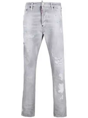 Dsquared2 Cotton Distressed Paint Splatter Jeans